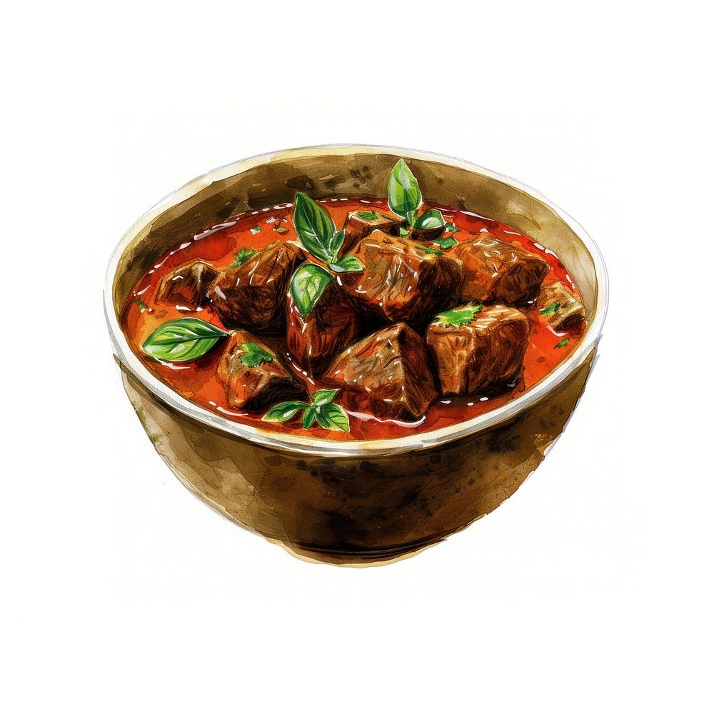 Delicious beef stew illustration | Free Photo Illustration - rawpixel