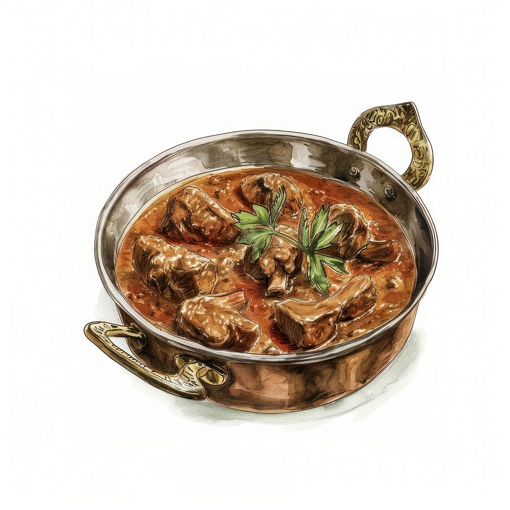 Delicious beef stew illustration | Free Photo Illustration - rawpixel