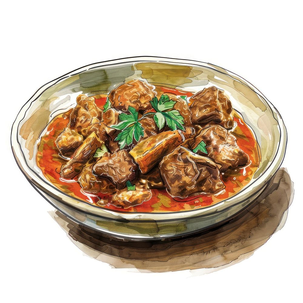 Delicious beef stew illustration | Free Photo Illustration - rawpixel