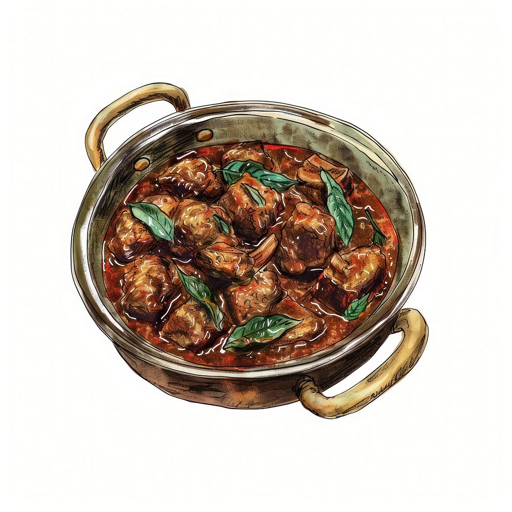 Delicious savory meat stew illustration | Free Photo Illustration ...