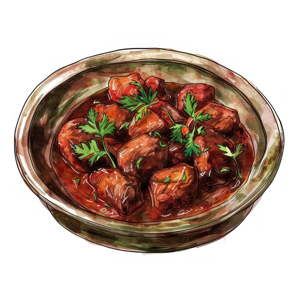 Delicious beef stew illustration | Free Photo Illustration - rawpixel