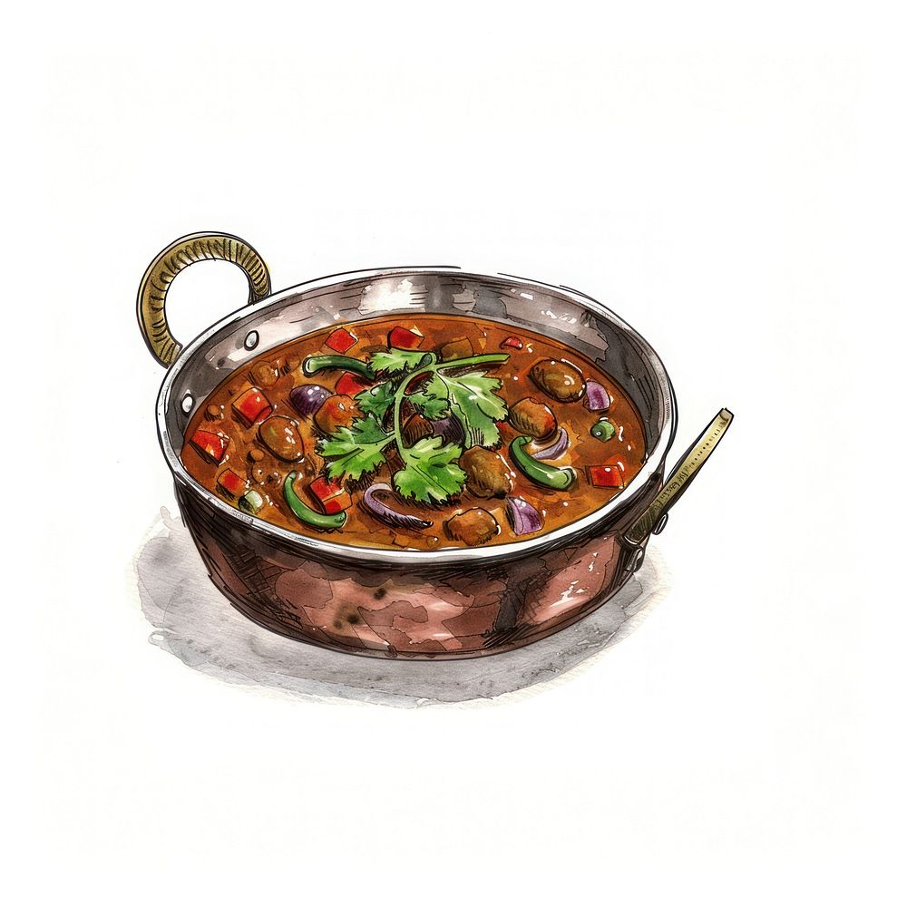 Traditional Indian curry illustration | Free Photo Illustration - rawpixel