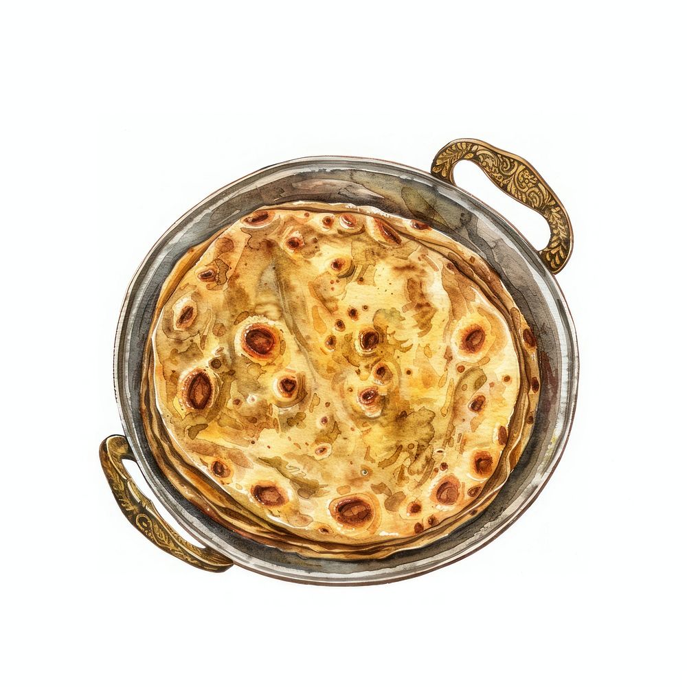 Traditional Indian flatbread in pan | Free Photo Illustration - rawpixel