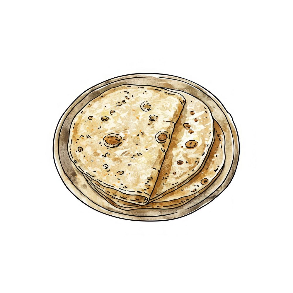Traditional flatbread on plate | Free Photo Illustration - rawpixel