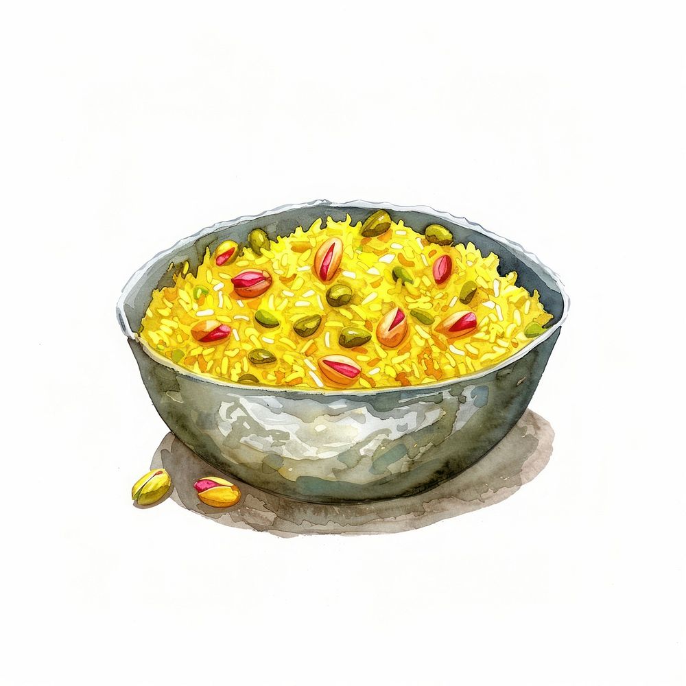 Colorful rice bowl illustration | Free Photo Illustration - rawpixel