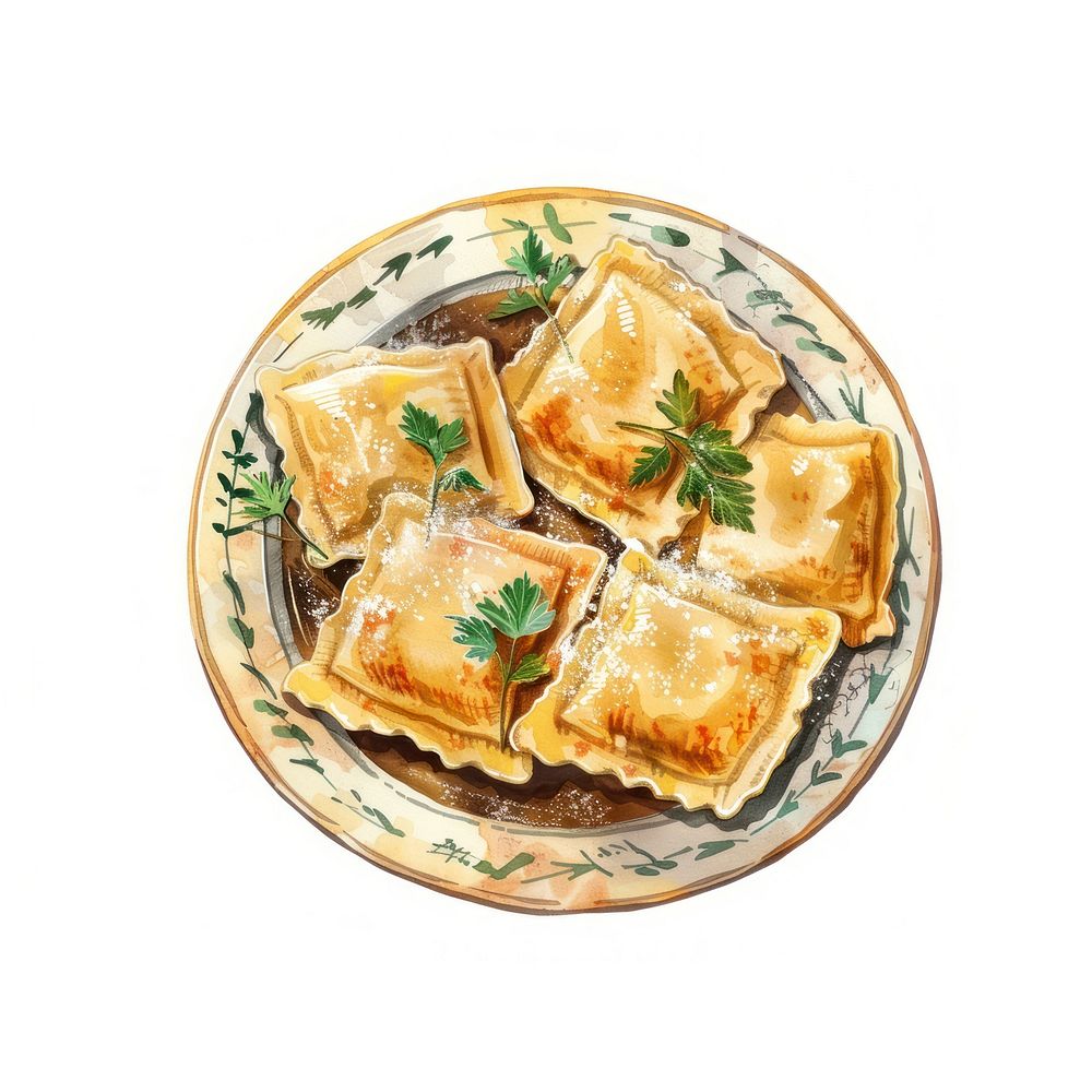 Delicious ravioli on ceramic plate | Free Photo Illustration - rawpixel