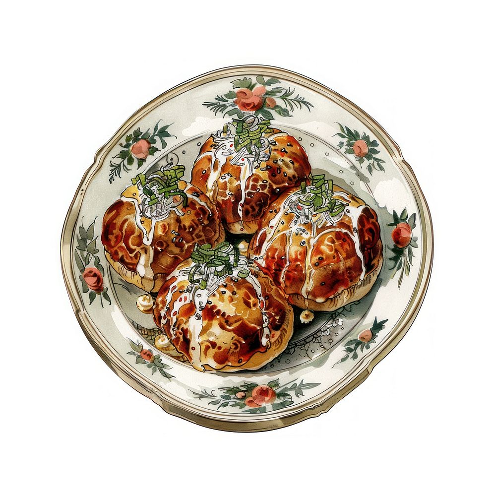 Delicious glazed pastries on plate | Free Photo Illustration - rawpixel