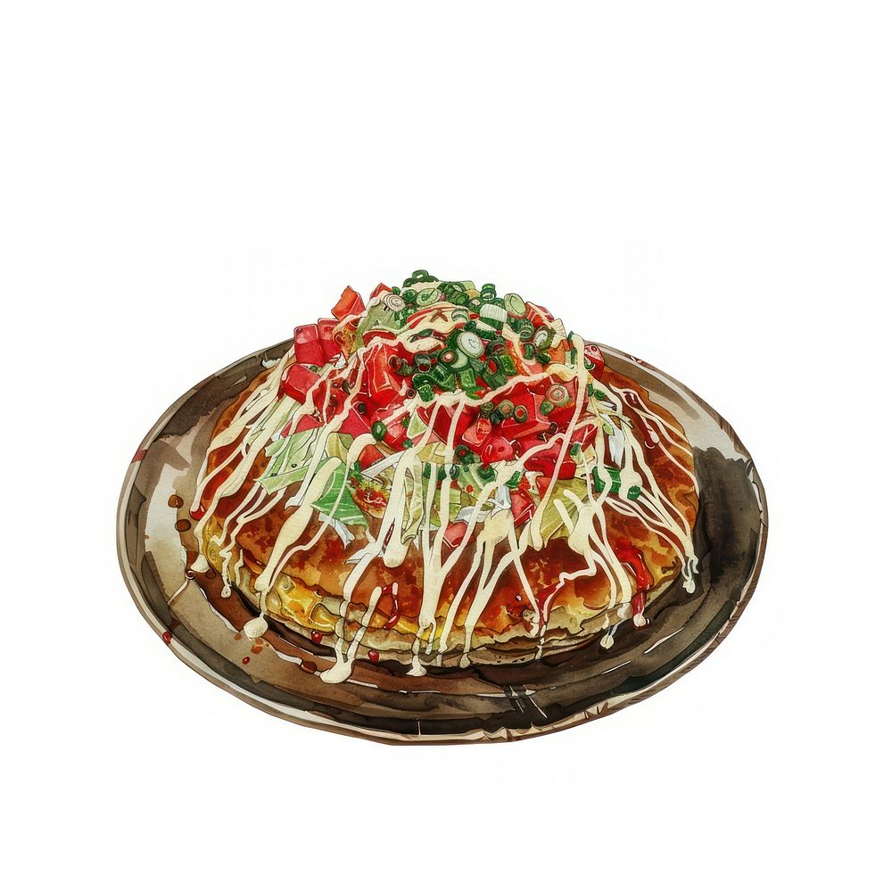 Delicious savory Japanese pancake | Free Photo Illustration - rawpixel