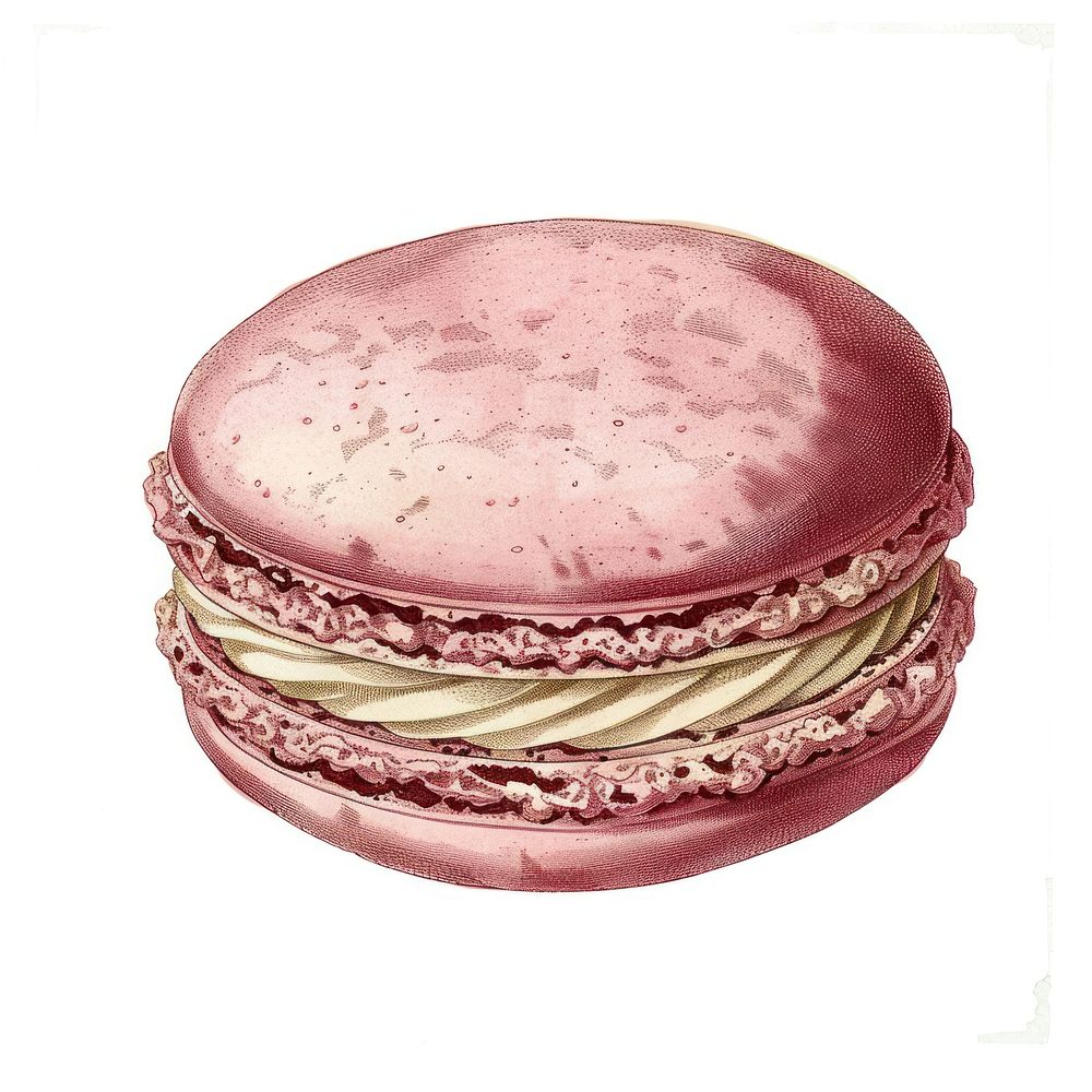 Delicious pink macaron illustration | Free Photo Illustration - rawpixel