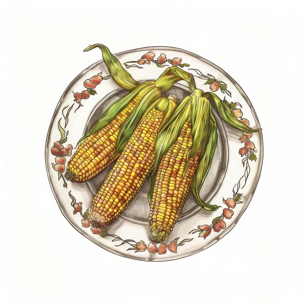 Colorful corn on plate | Free Photo Illustration - rawpixel