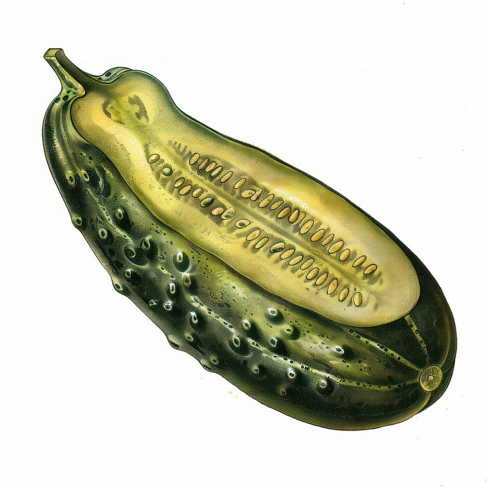 Detailed cucumber cross-section illustration | Free Photo Illustration ...