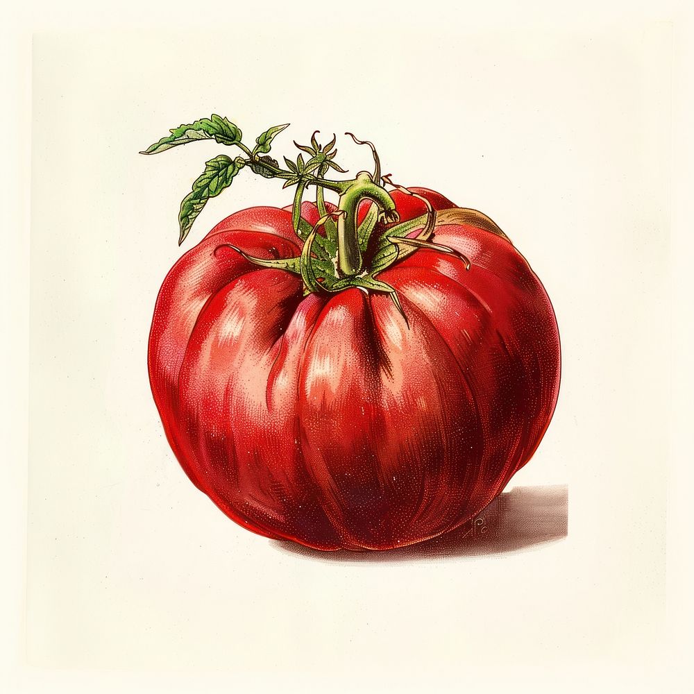 Realistic tomato botanical illustration | Free Photo Illustration ...