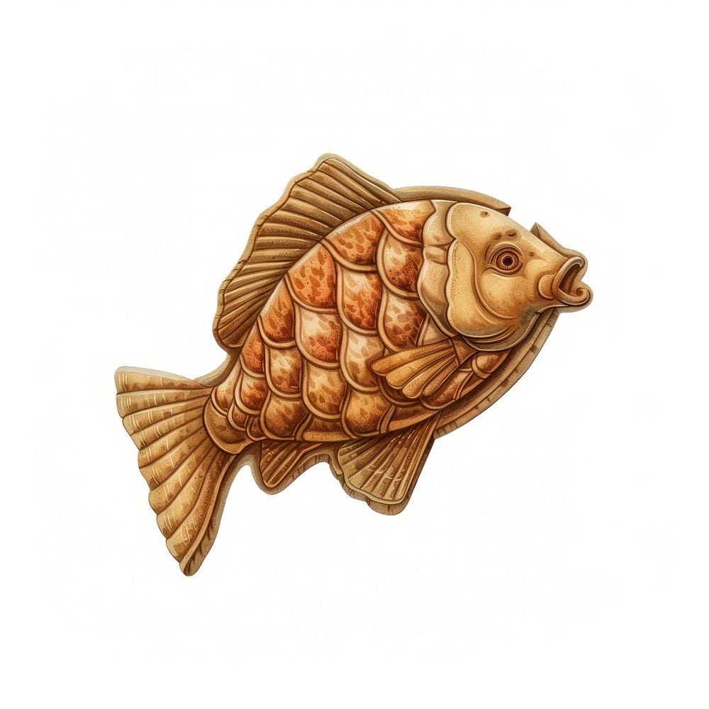 Intricate wooden fish carving illustration | Free Photo Illustration ...