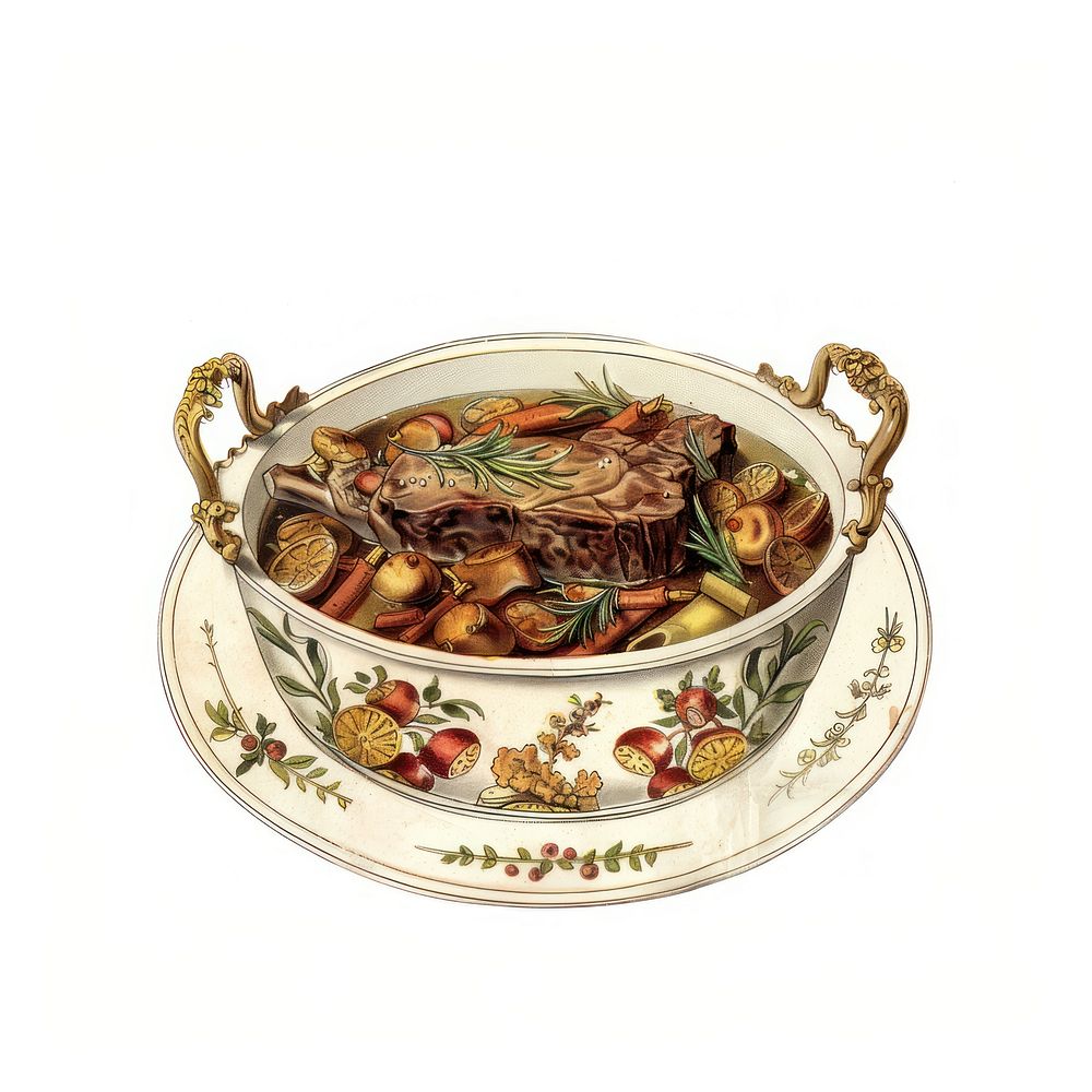 Elegant vintage stew illustration | Free Photo Illustration - rawpixel