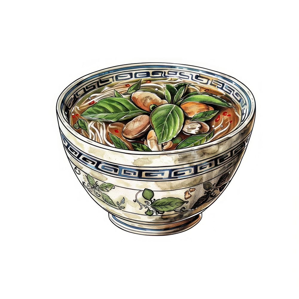 Delicious Vietnamese pho illustration | Free Photo Illustration - rawpixel