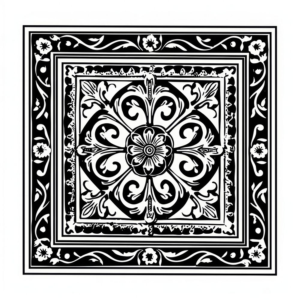 Ornate black and white pattern | Free Photo Illustration - rawpixel