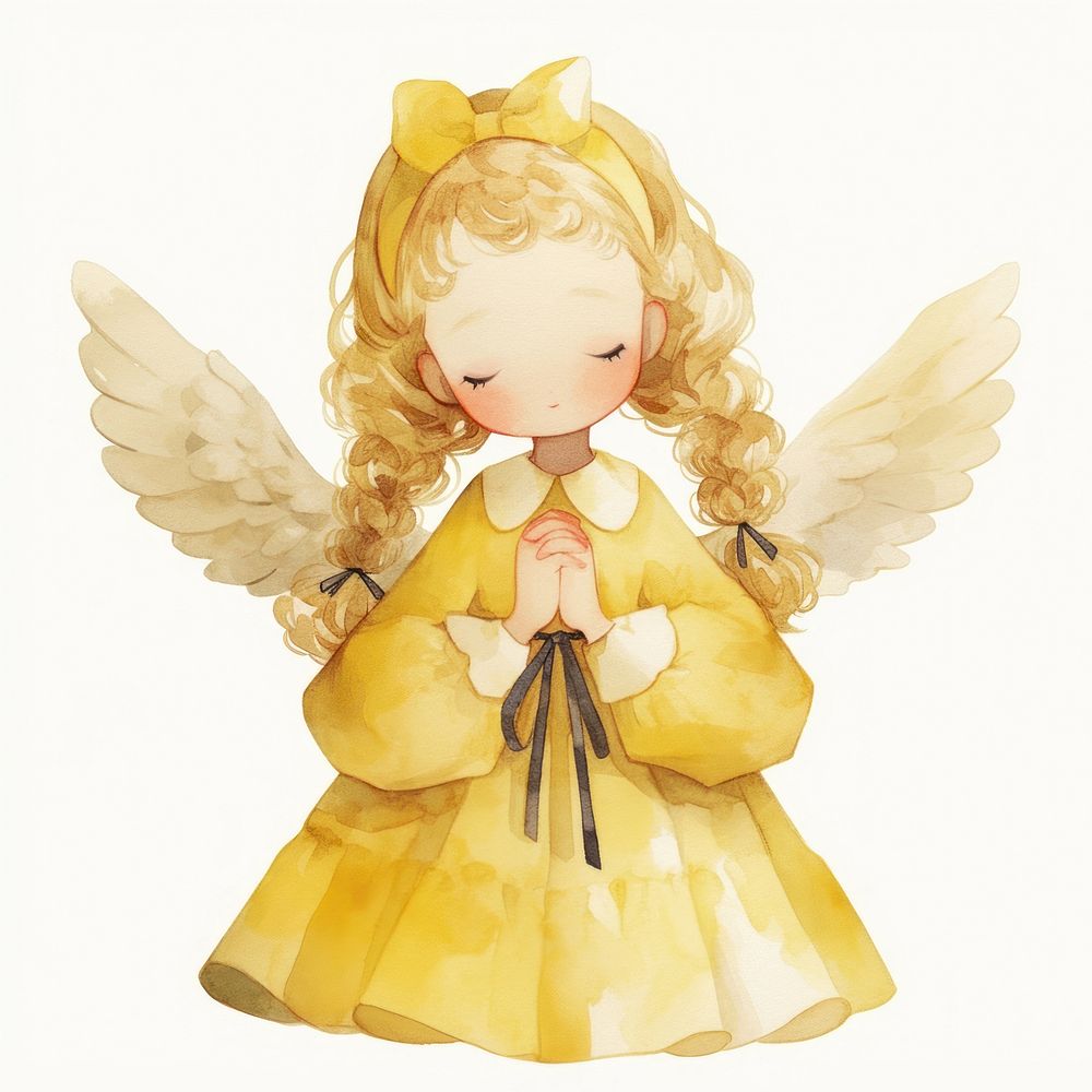 Cute angelic child illustration | Free Photo Illustration - rawpixel