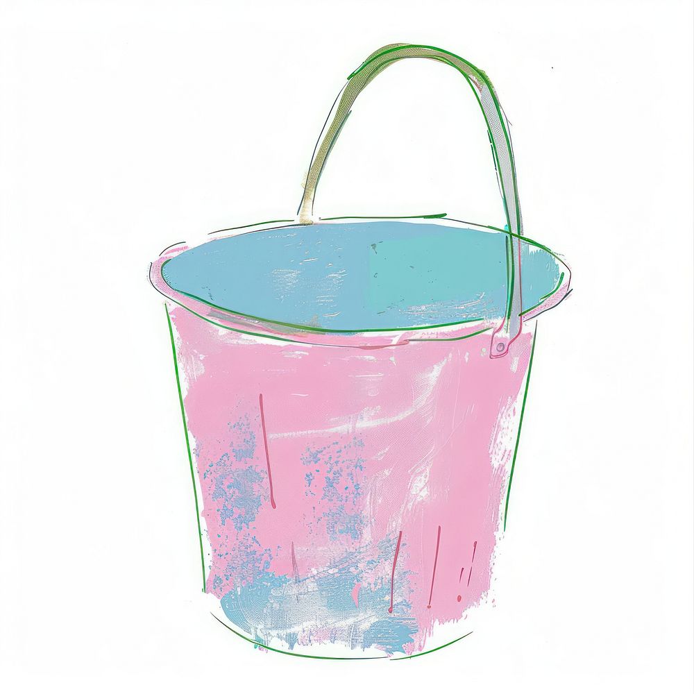 Colorful hand-drawn bucket illustration | Free Photo Illustration ...