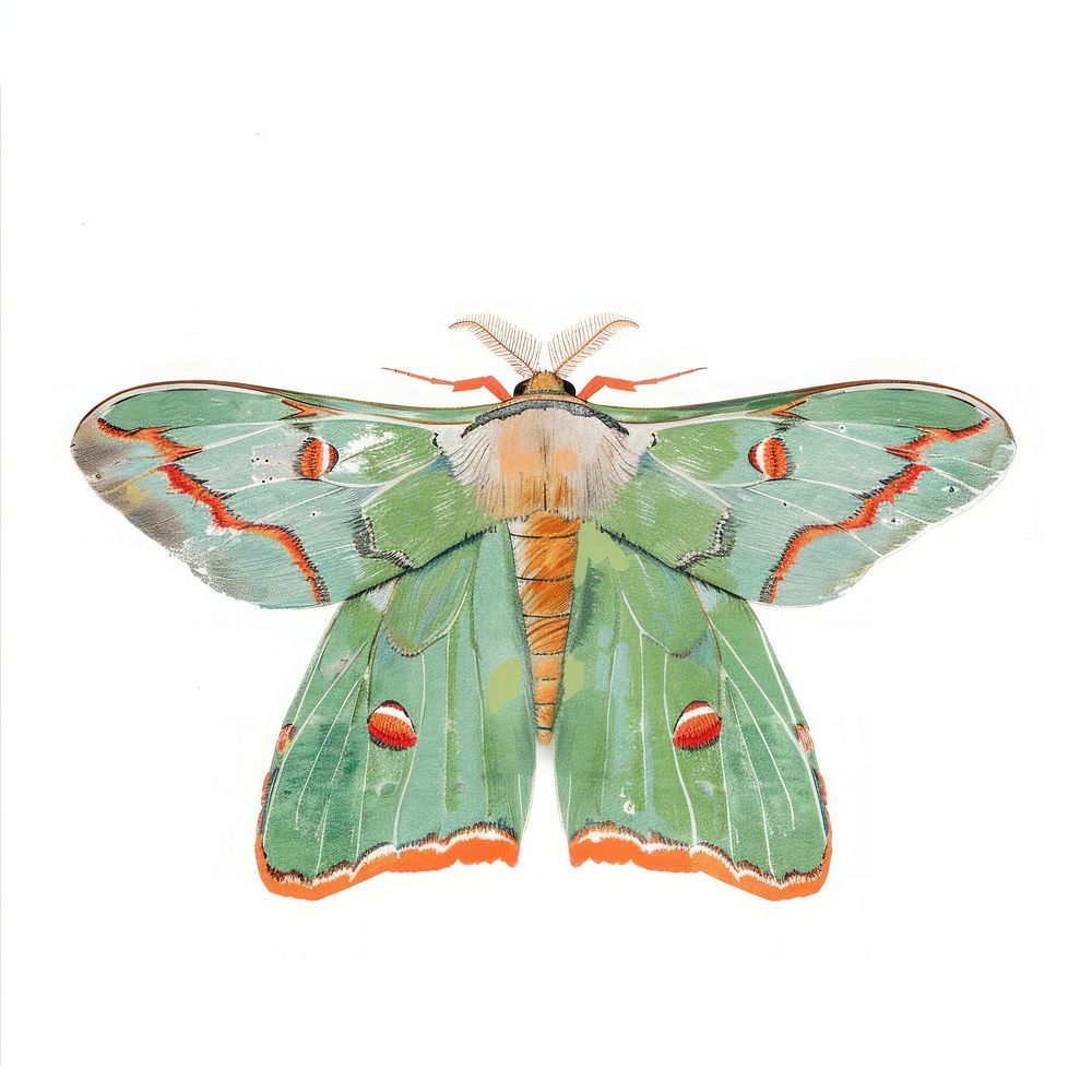 Colorful detailed moth illustration | Free Photo Illustration - rawpixel