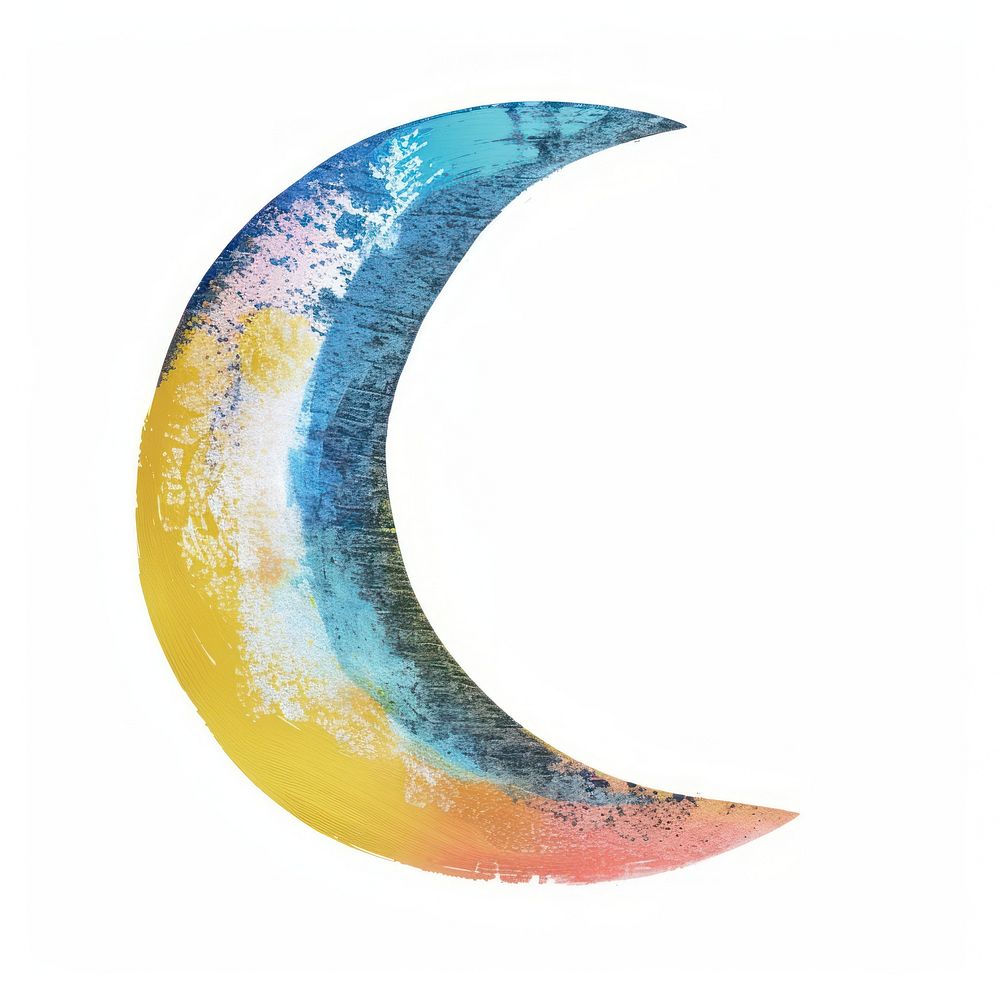 Colorful crescent moon illustration | Free Photo Illustration - rawpixel