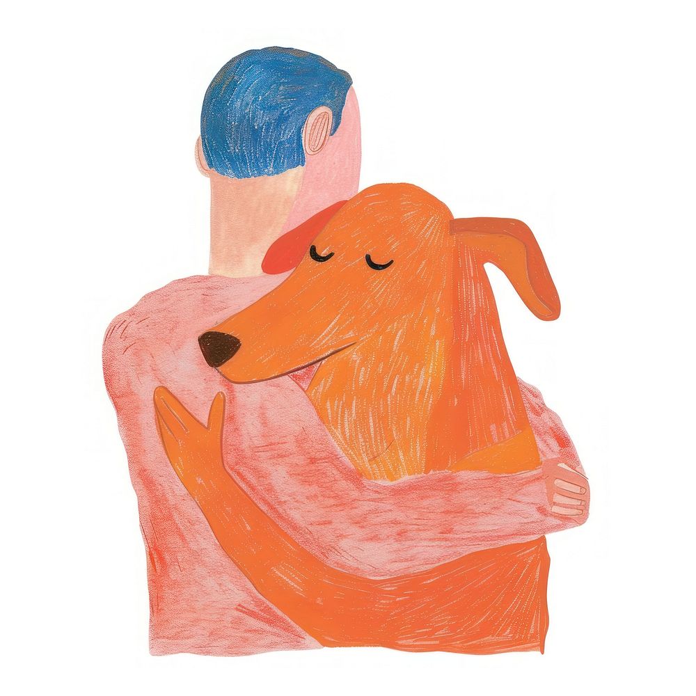 Heartwarming embrace human and dog | Free Photo Illustration - rawpixel