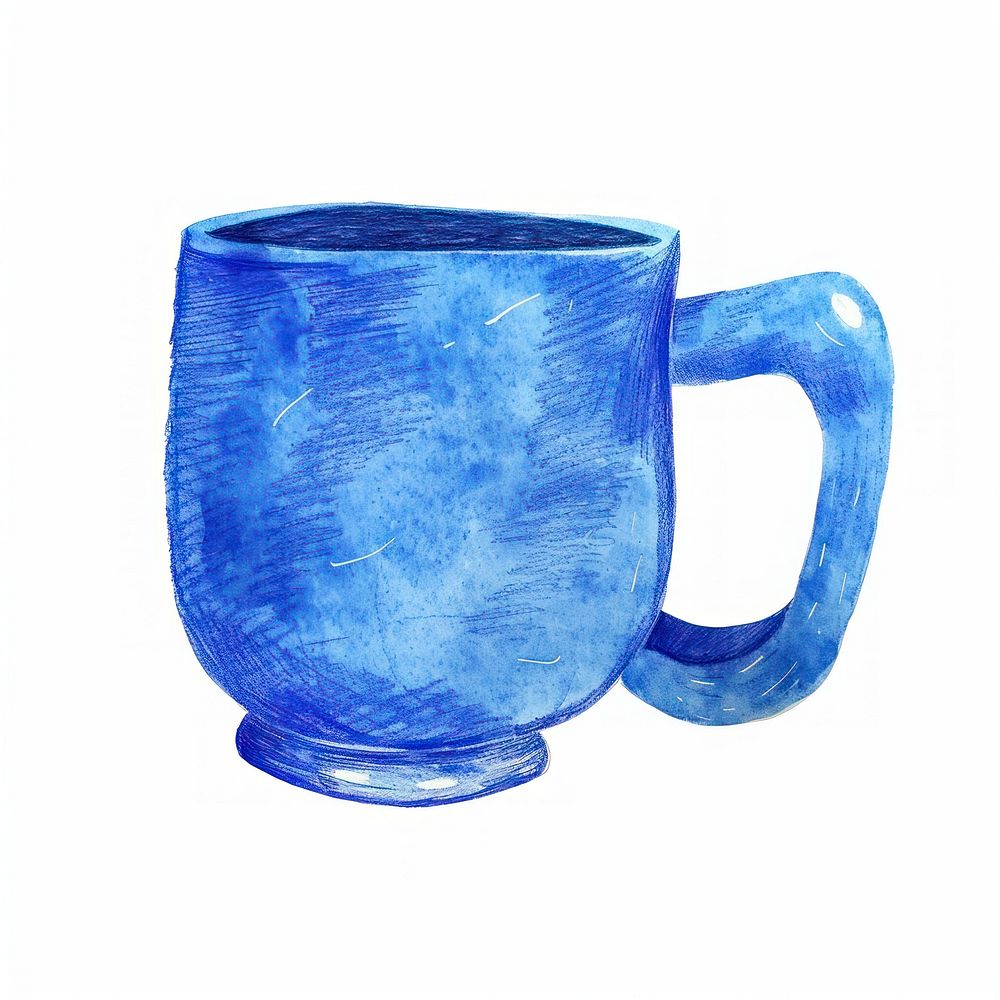 Blue watercolor coffee mug illustration | Free Photo Illustration ...