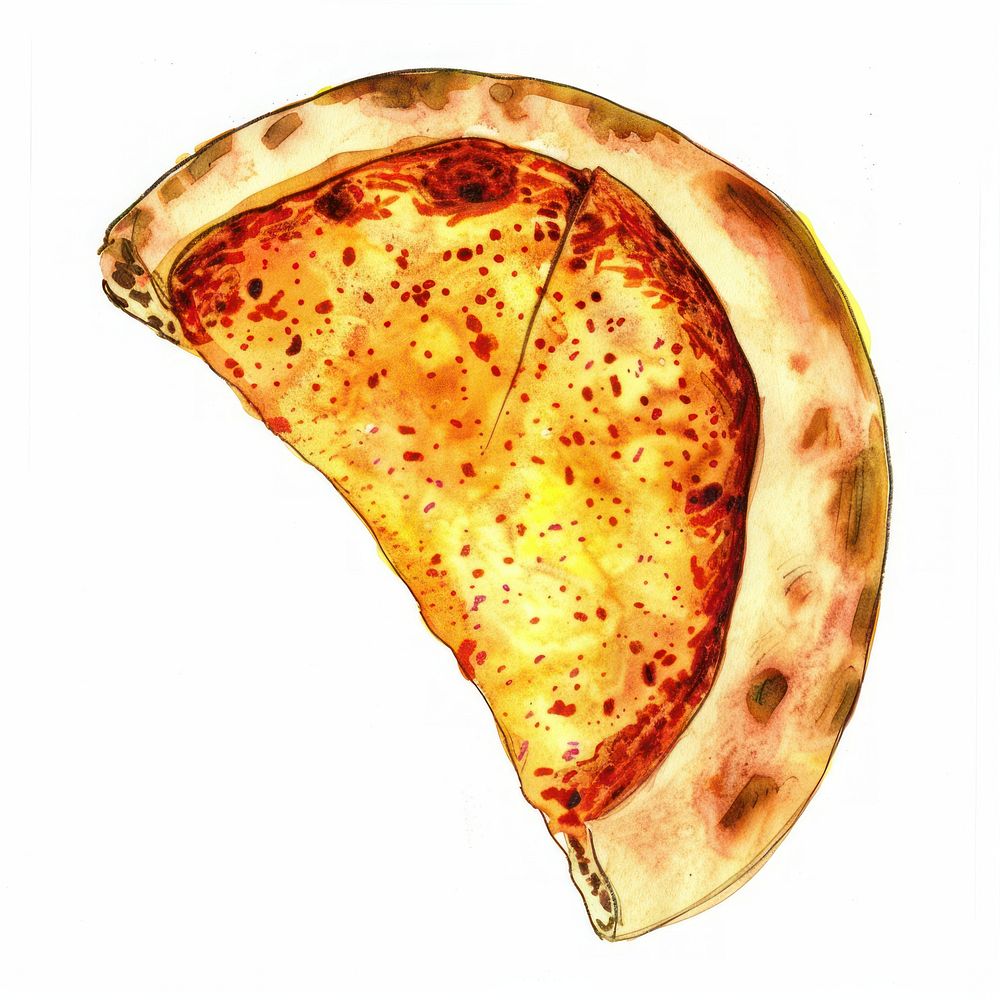 Delicious folded pizza slice illustration | Free Photo Illustration ...
