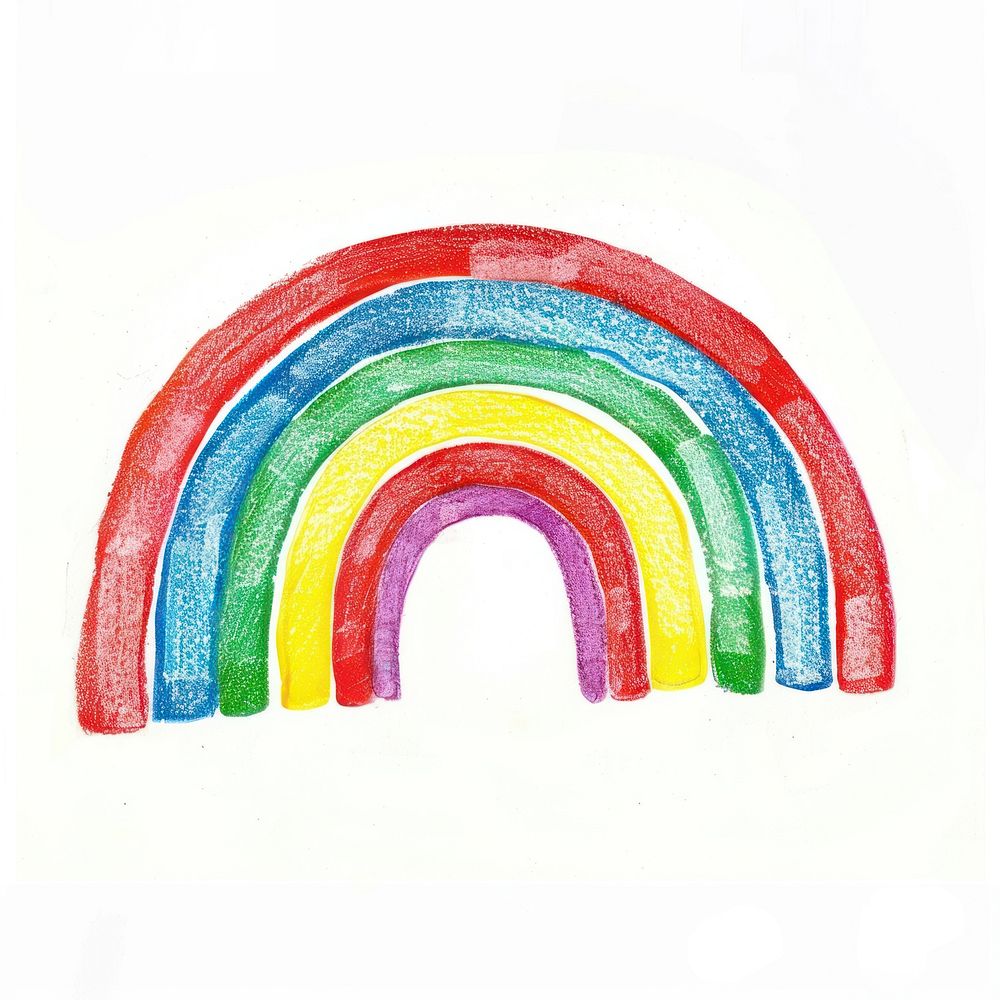 Colorful hand-drawn rainbow illustration | Free Photo Illustration ...