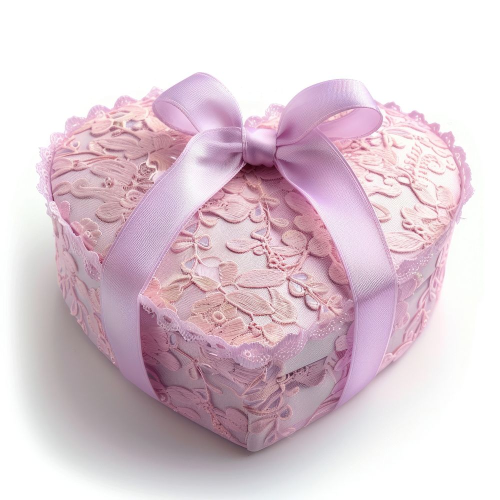 Elegant heart-shaped lace gift | Free Photo - rawpixel