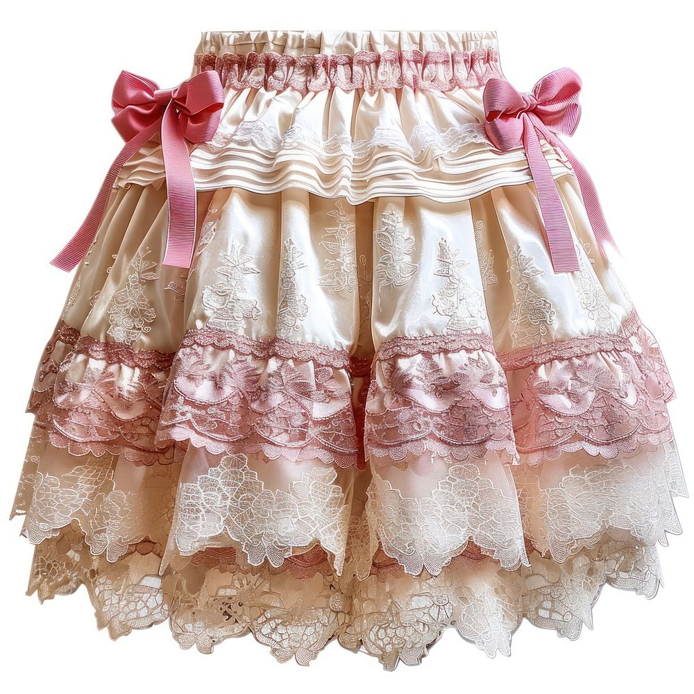 Elegant lace ruffled skirt | Free Photo - rawpixel