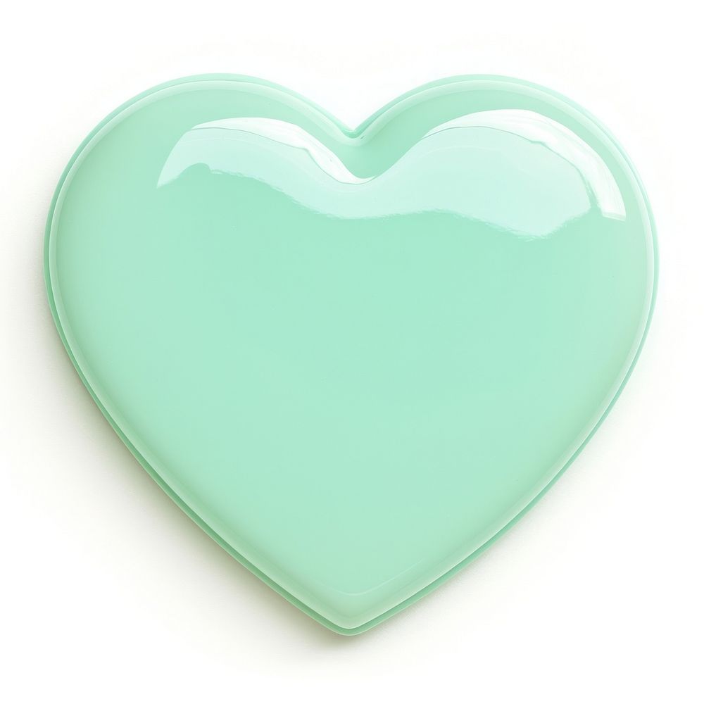 Glossy mint green heart | Free Photo Illustration - rawpixel