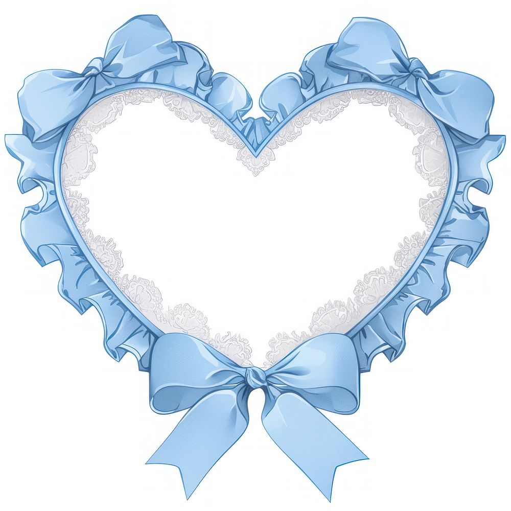 Elegant blue heart frame | Premium Photo Illustration - rawpixel