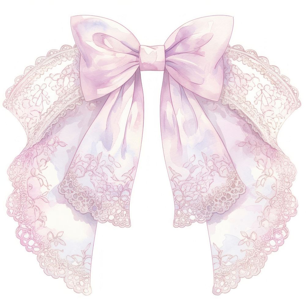 Elegant lace pink bow illustration | Free Photo Illustration - rawpixel