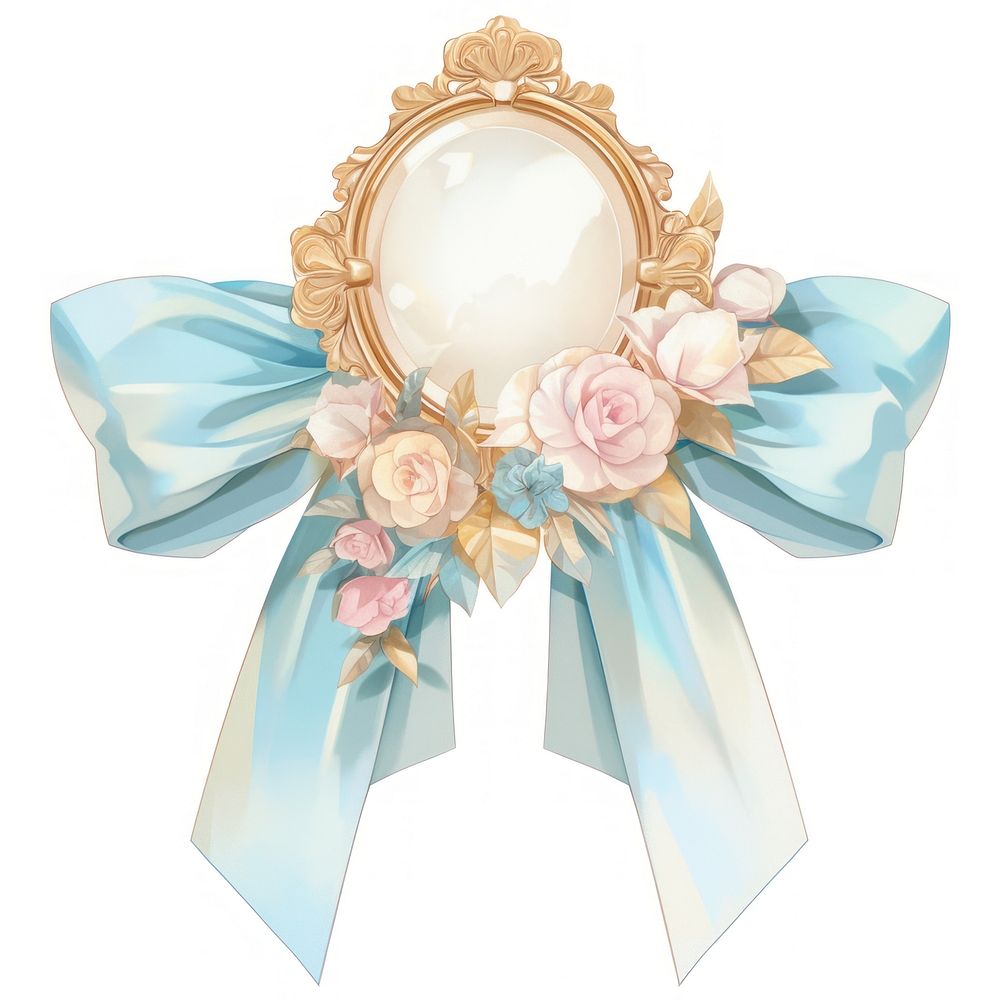 Elegant floral ribbon frame | Free Photo Illustration - rawpixel