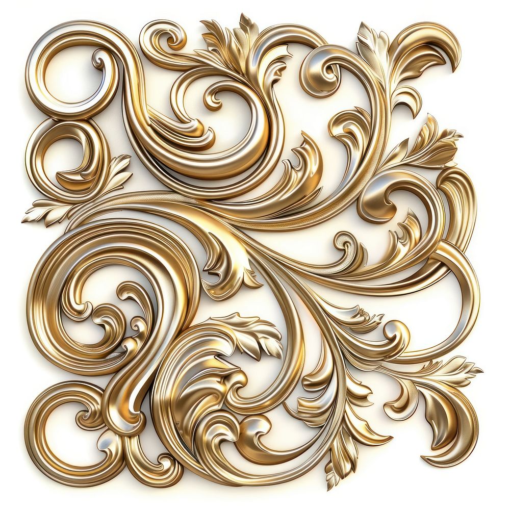 Elegant golden ornamental swirl design | Free Photo - rawpixel
