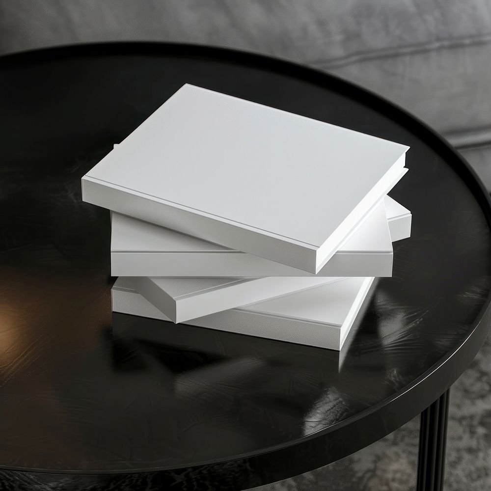 Stacked blank books on table | Free Photo - rawpixel