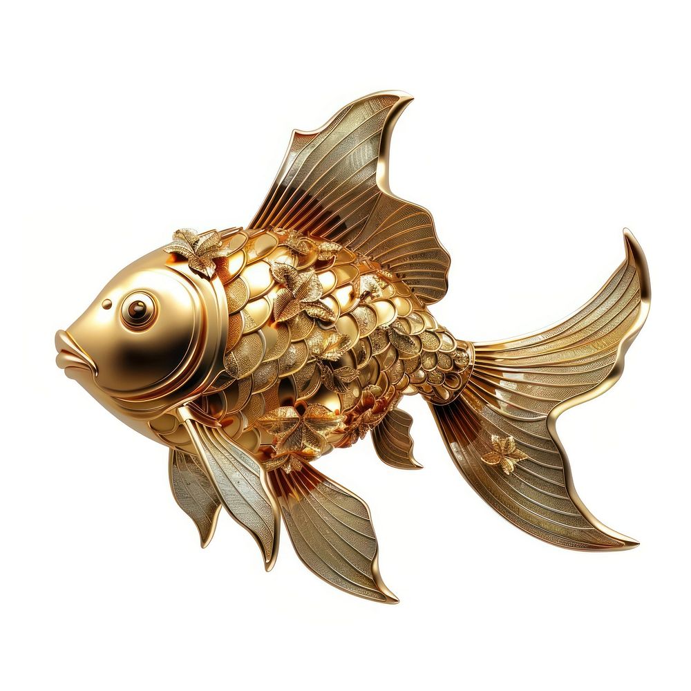 Luxurious golden fish illustration | Free Photo Illustration - rawpixel