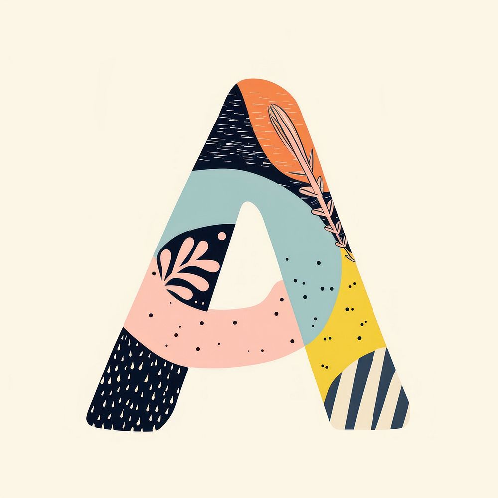 Alphabet A art pattern creativity. | Free Photo Illustration - rawpixel