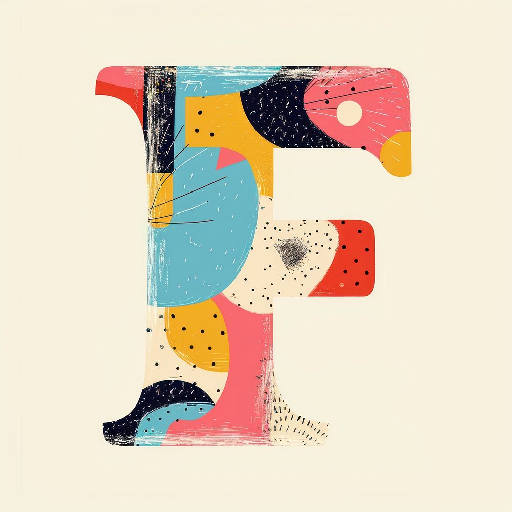 Alphabet F art painting creativity. | Free Photo Illustration - rawpixel