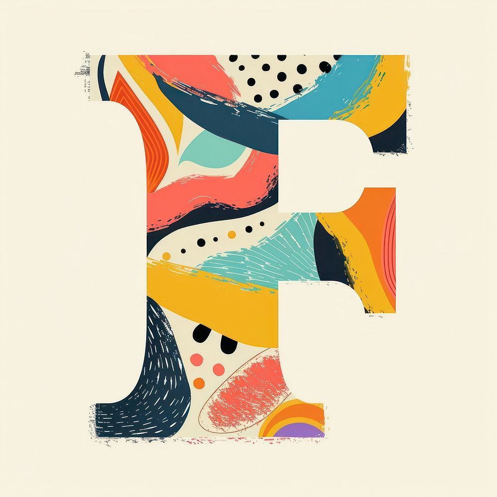 Alphabet F art backgrounds painting. | Free Photo Illustration - rawpixel