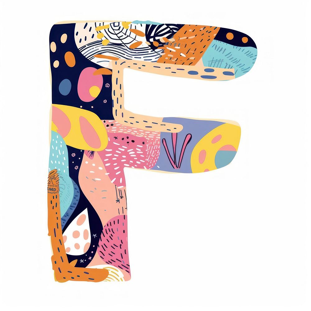 Alphabet F art white background | Free Photo Illustration - rawpixel
