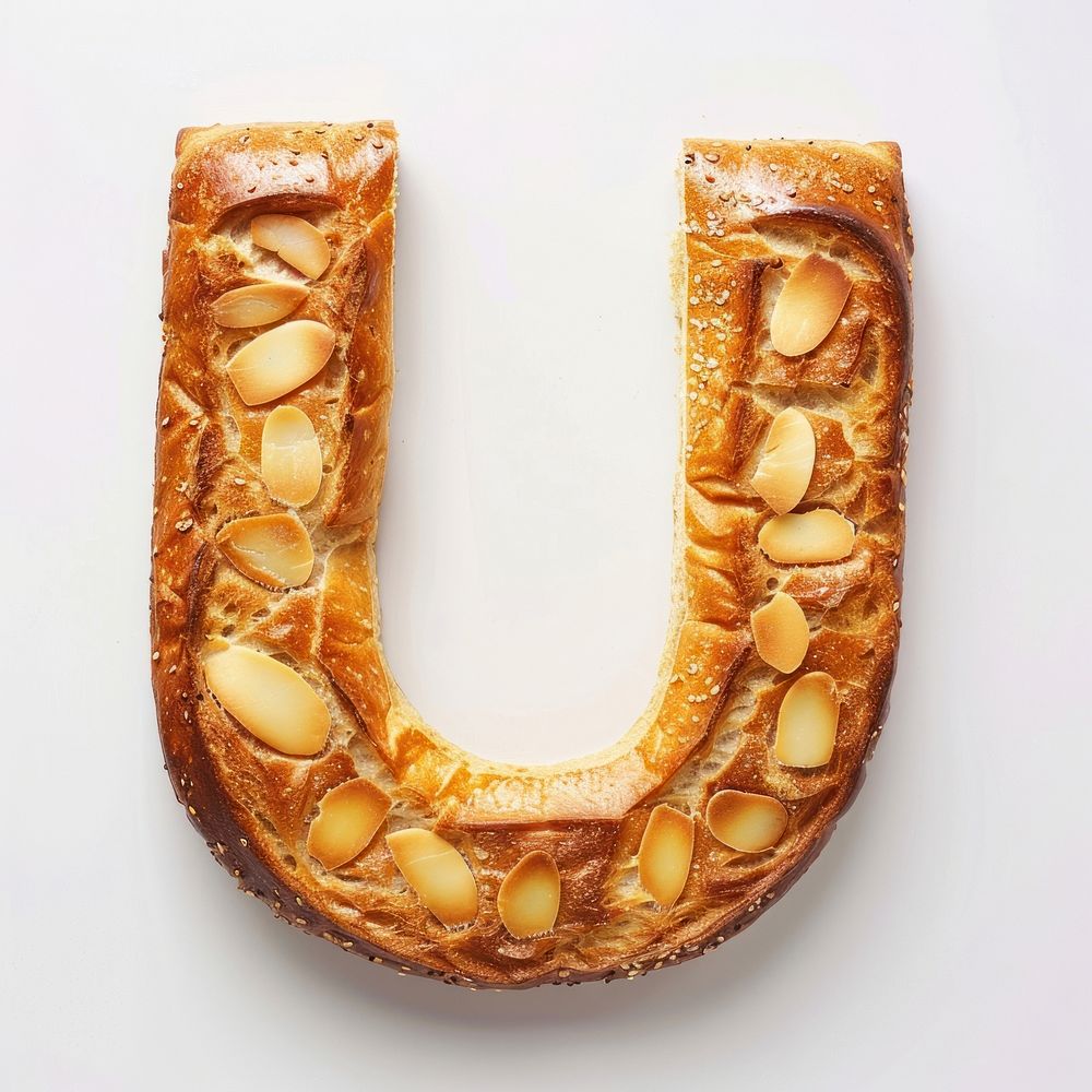 Alphabet pastry with almond slices | Free Photo - rawpixel