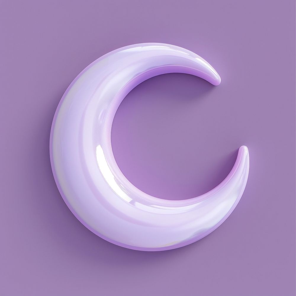 Graphic single 3d cresent moon | Free Photo Illustration - rawpixel