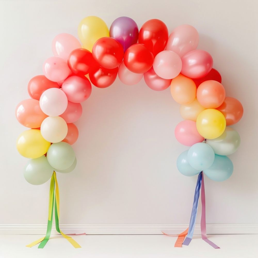 Colorful balloon arch decoration | Free Photo - rawpixel