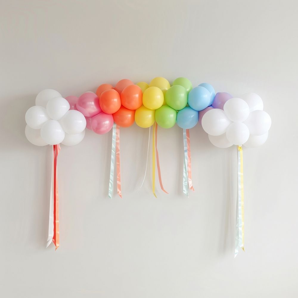 Colorful balloon cloud decor | Free Photo - rawpixel