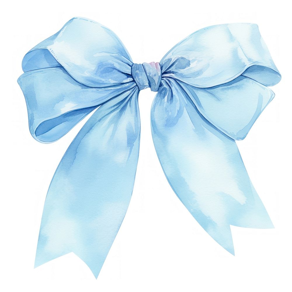 Elegant watercolor blue ribbon illustration | Premium Photo ...