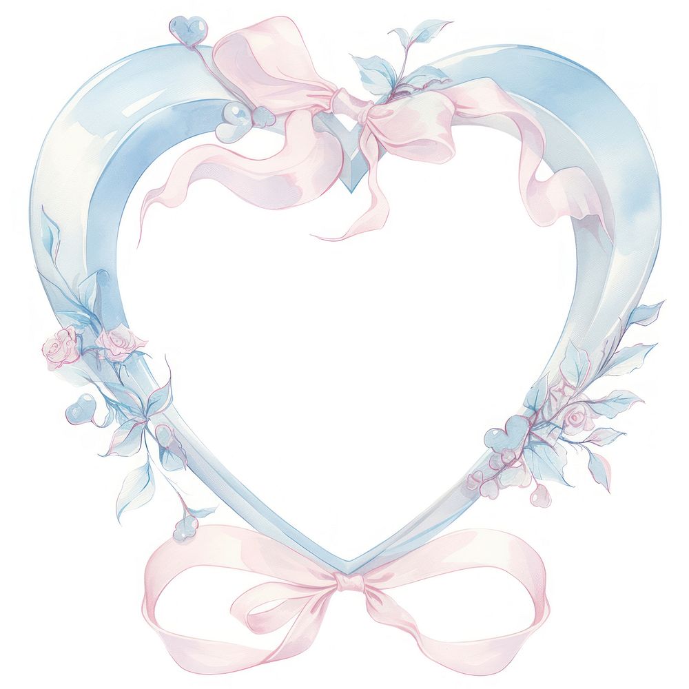 Romantic pastel heart frame | Free Photo Illustration - rawpixel