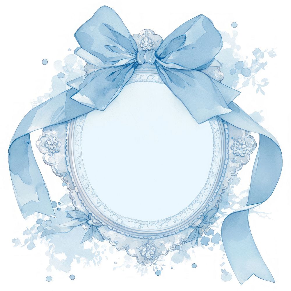 Elegant blue ribbon frame | Free Photo Illustration - rawpixel