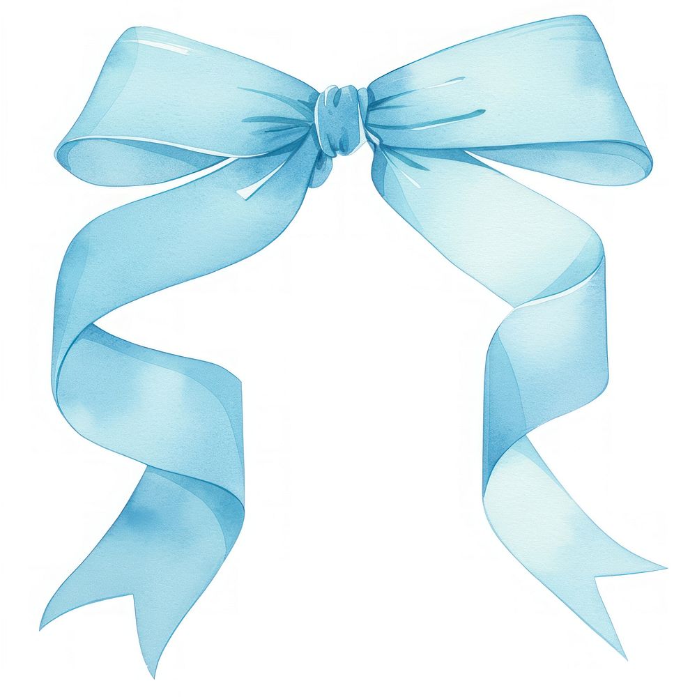 Elegant blue ribbon illustration | Free Photo Illustration - rawpixel