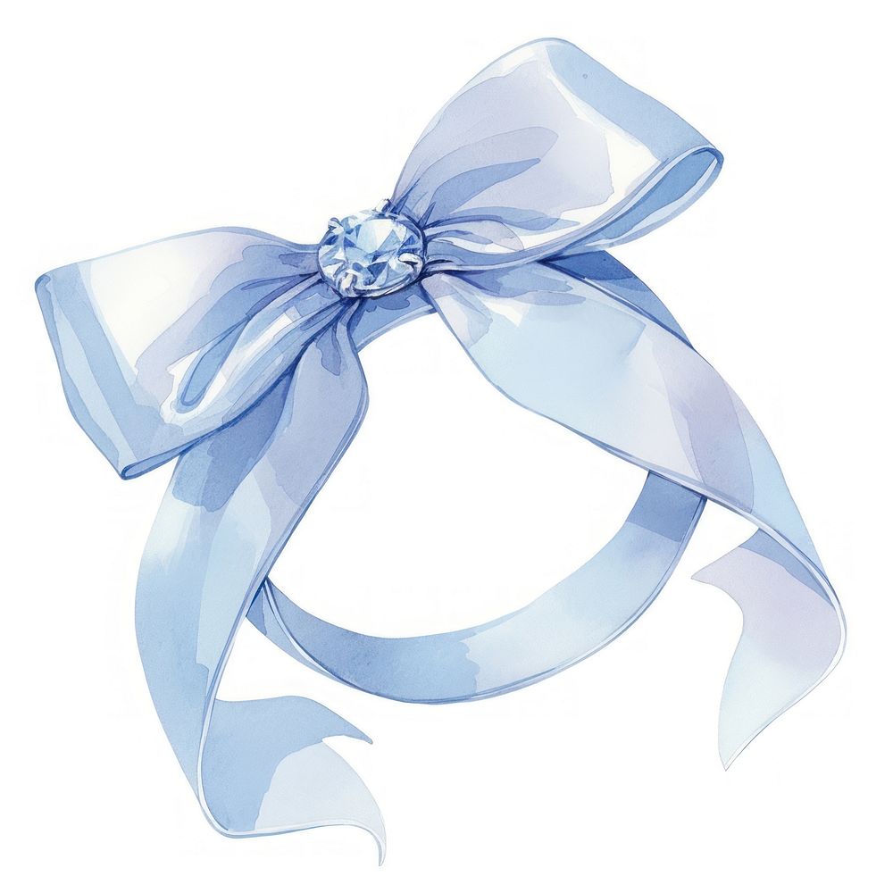 Elegant blue ribbon illustration | Free Photo Illustration - rawpixel